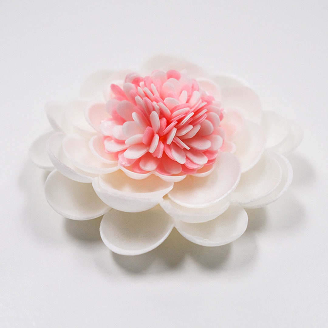 Blushed Bridal Flower - Edible Wafer Paper Flower 4PK / Flower Topper ...