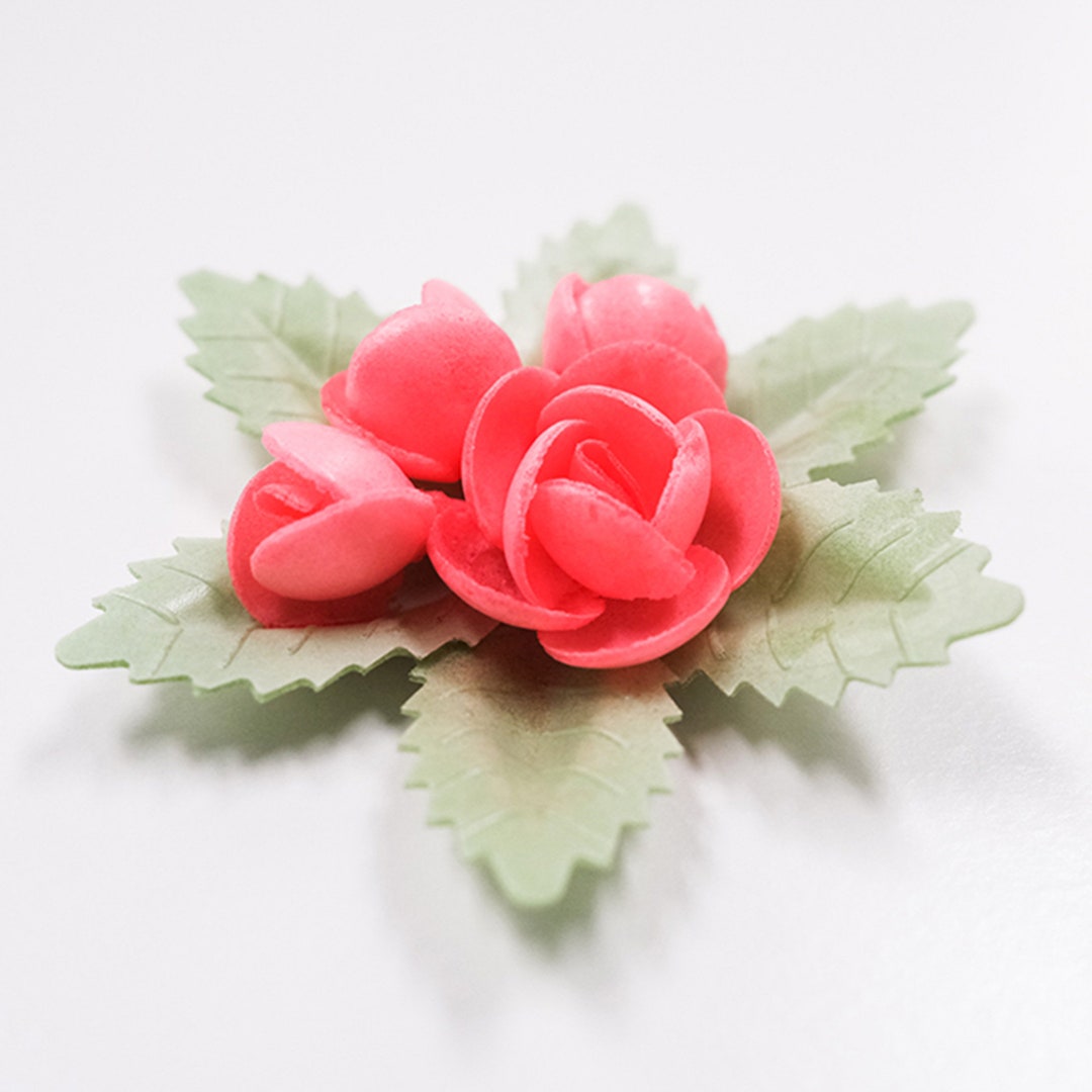 Winter Camelia Edible Wafer Paper Flower 6PK / Flower Topper for Cakes ...