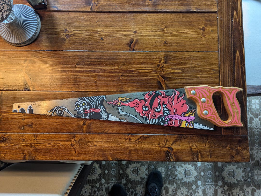 RAT FINK Hand Drawn Signed Art on Vintage Antique Wood Saw - Etsy