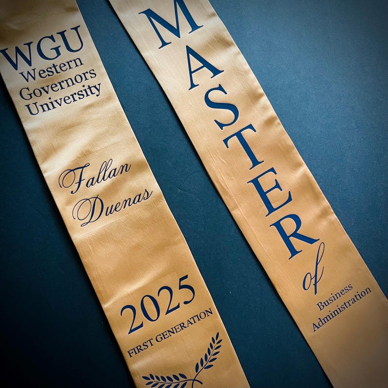 Graduation Stole for Commencement Personalized Graduation Sash Large ...
