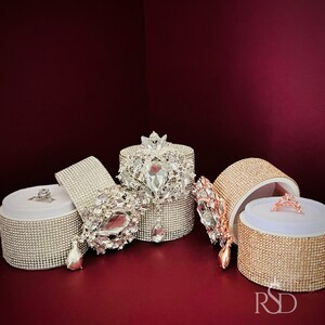 Crystal Ring Box With Rhinestone Ring Box Gift for Her Engagment Ring ...