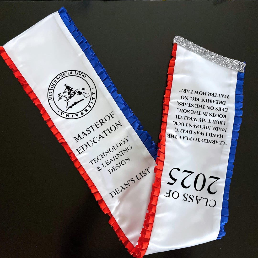 Graduation Stole for Commencement Personalized Graduation Sash ...