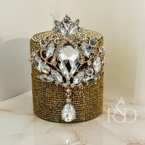 Crystal Ring Box With Rhinestone Ring Box Gift for Her Engagment Ring ...