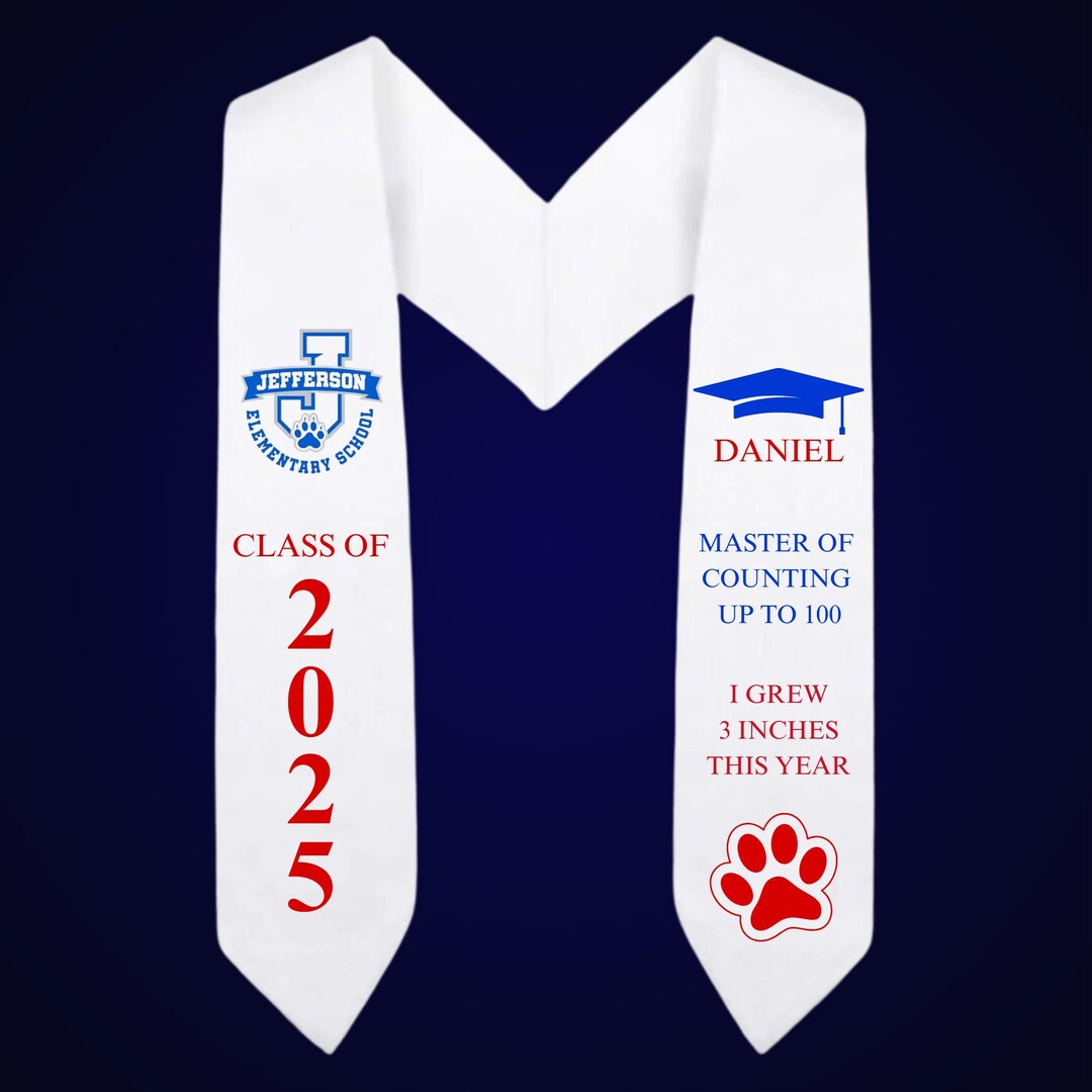 Graduation Stole for Kids Personalized Graduation Sash Customized ...