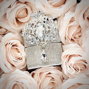 Crystal Ring Box With Rhinestone Ring Box Gift for Her Engagment Ring ...