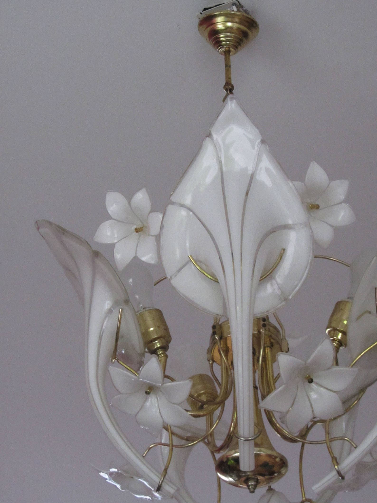 Vintage Murano Glass Calla Lily Lamp - Etsy