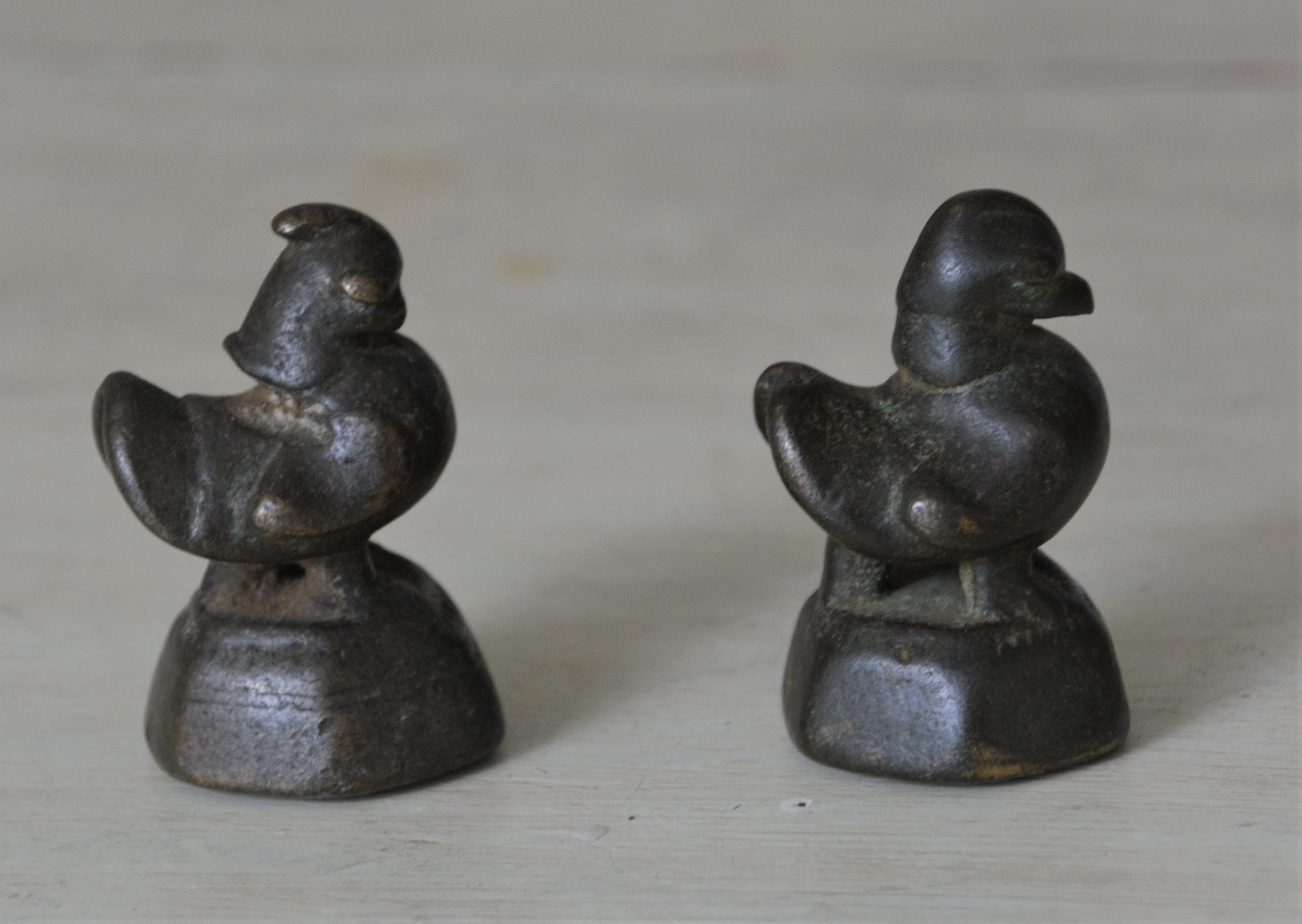 Set of Two Antique Hintha Bird or Brahmani Duck Opium Weights - Etsy