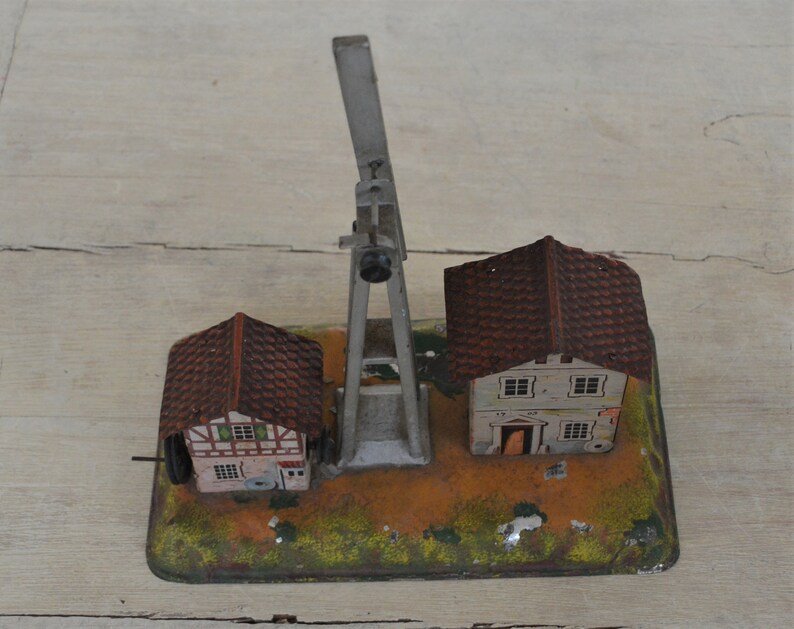 Antique Bing Tin Toy Steam Windmill and Hammer Mill, Made by the ...