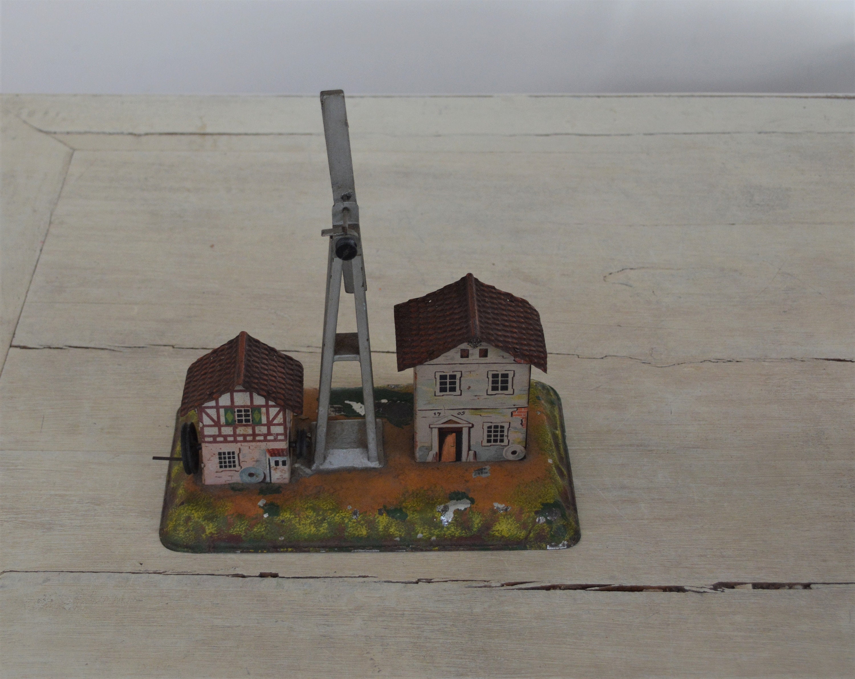 Antique Bing Tin Toy Steam Windmill and Hammer Mill, Made by the ...