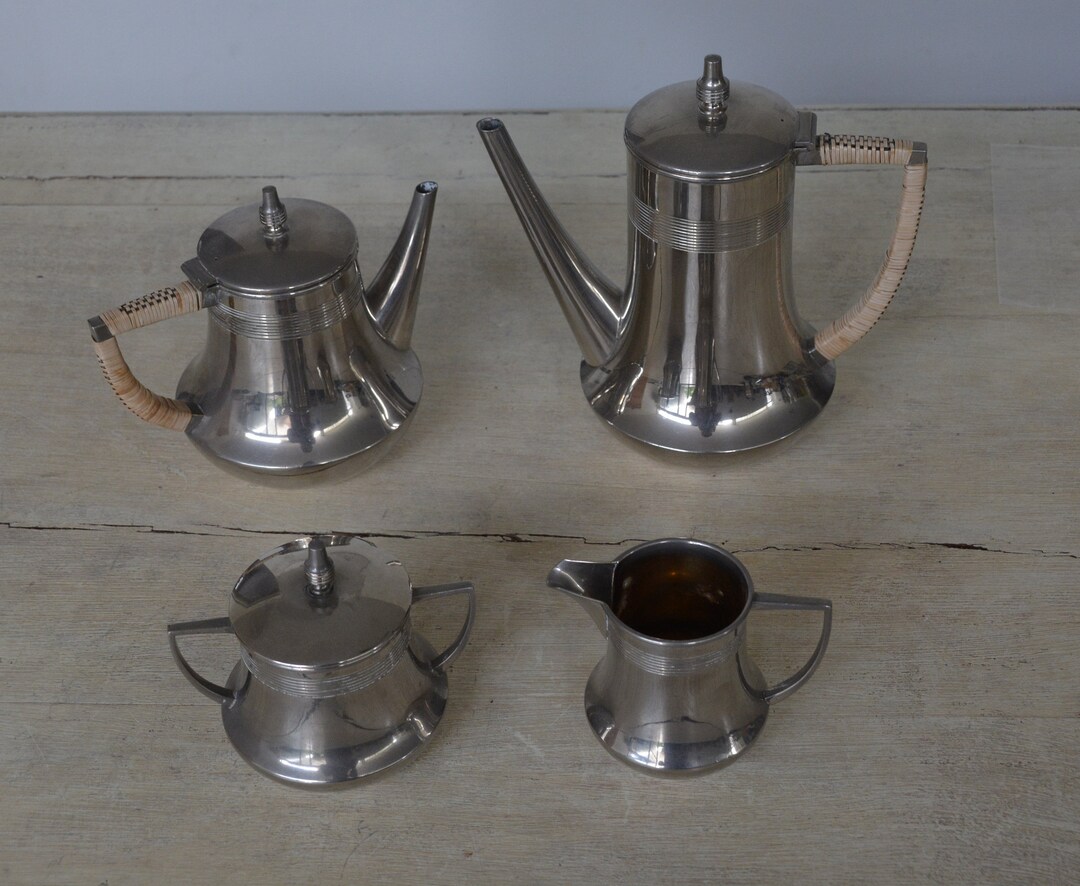 Vintage Art Deco Pewter Coffee Set / Tea Set - Etsy