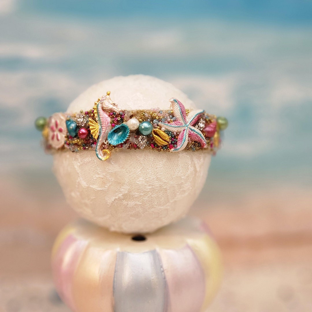 Little Girl Seashell Crown Birthday Gift Beach Tiara Costume Shell ...