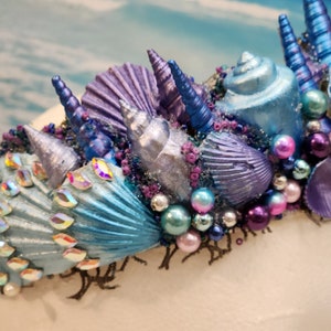 Blue Purple Seashell Crown Mermaid Water Crown Goddess Seashell Crown ...