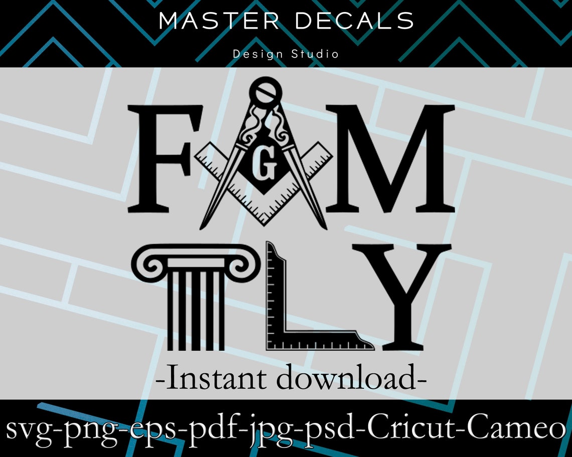 Digital Files: Freemason family Text Design With - Etsy