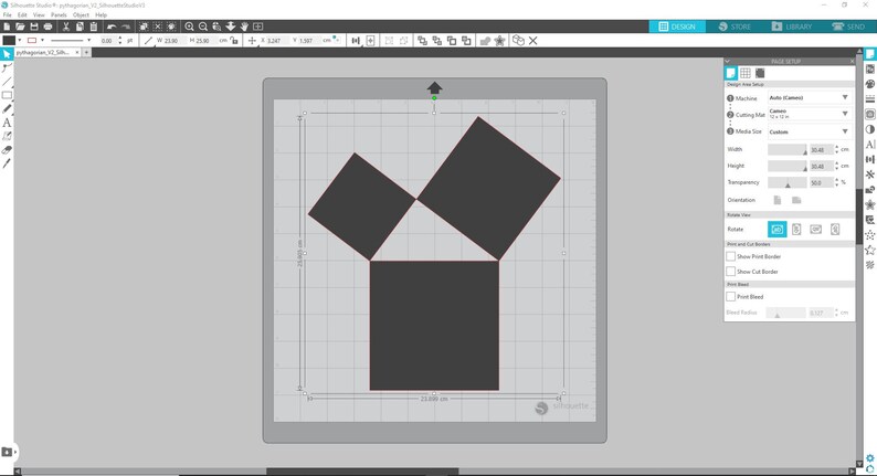 Pythagorean Theorem Masonic Design, SVG Cricut Silhouette (digital ...