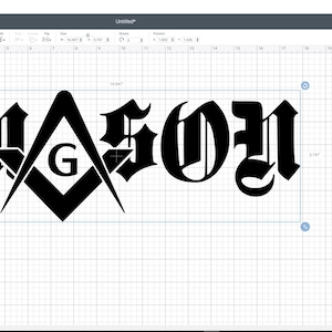 Digital Files: Freemason "mason" Text Design With Square and Compasses ...