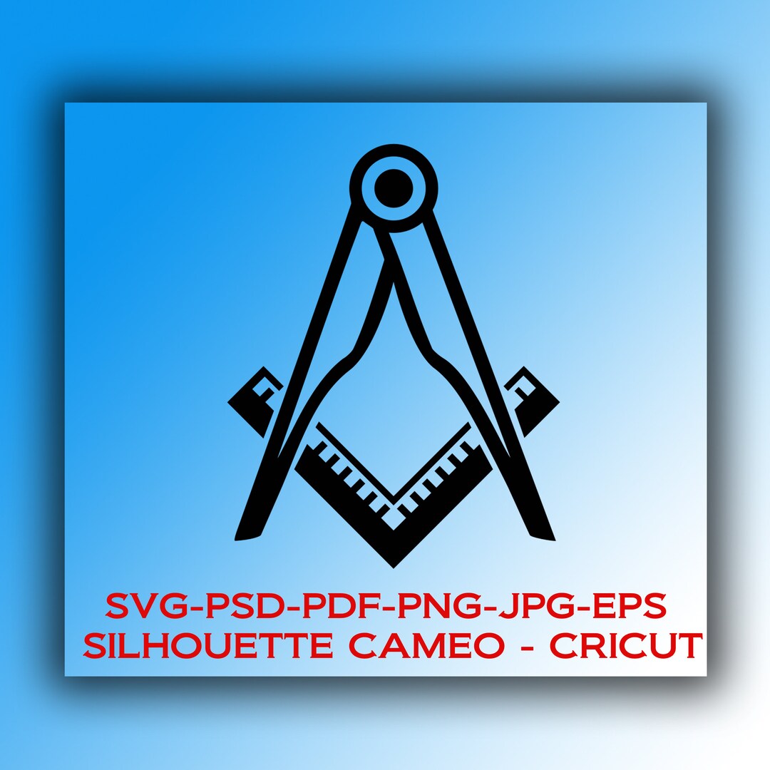 Digital Files: Freemason Square and Compasses Masonic Design * Svg,dfx ...