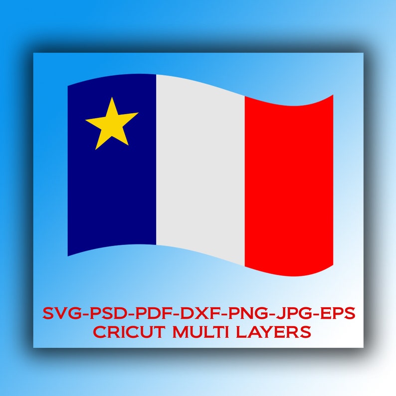 Digital Files: acadian Flag / Drapeau Acadien - Etsy