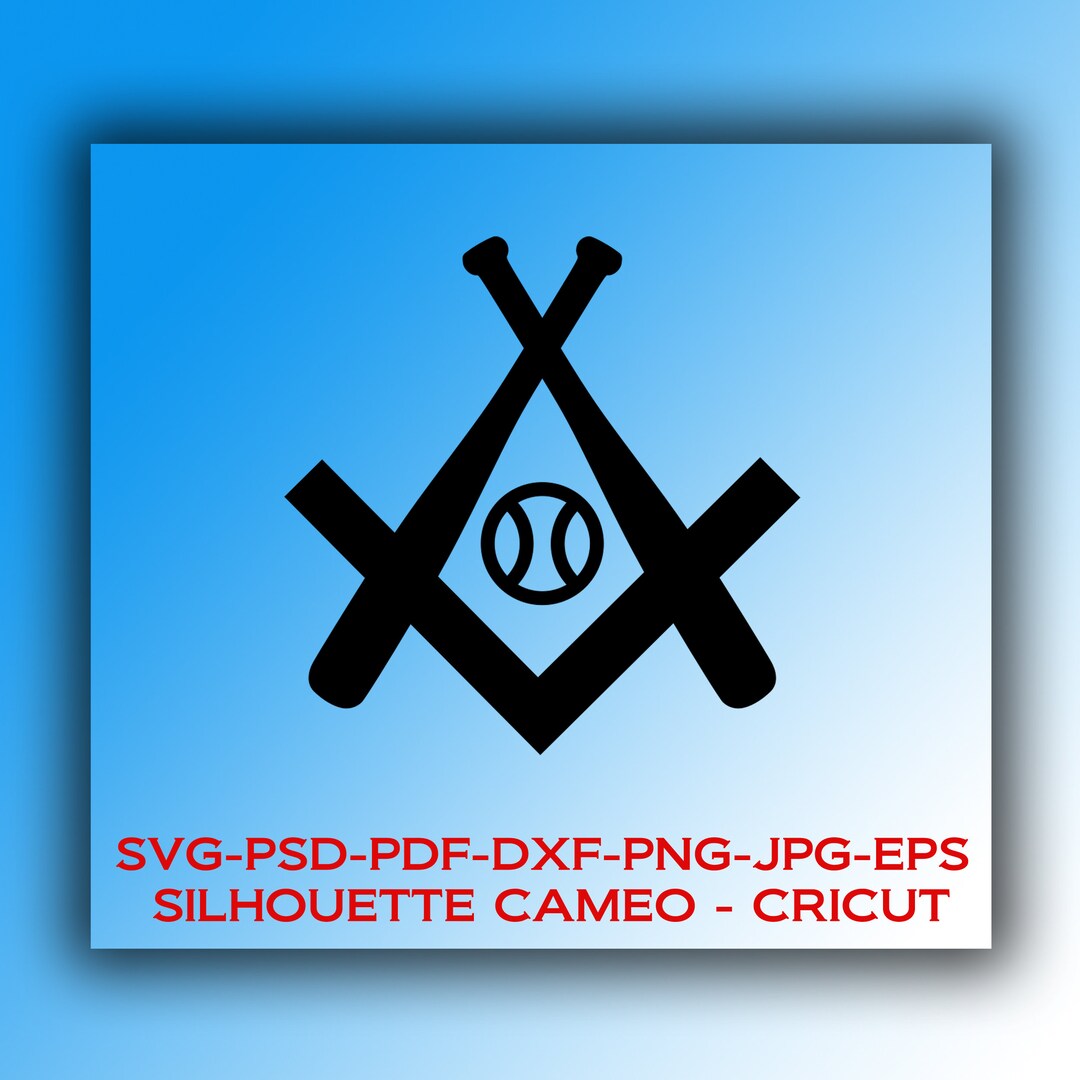 Freemason Baseball Design: Cricut, SVG, Silhouette (digital Download ...