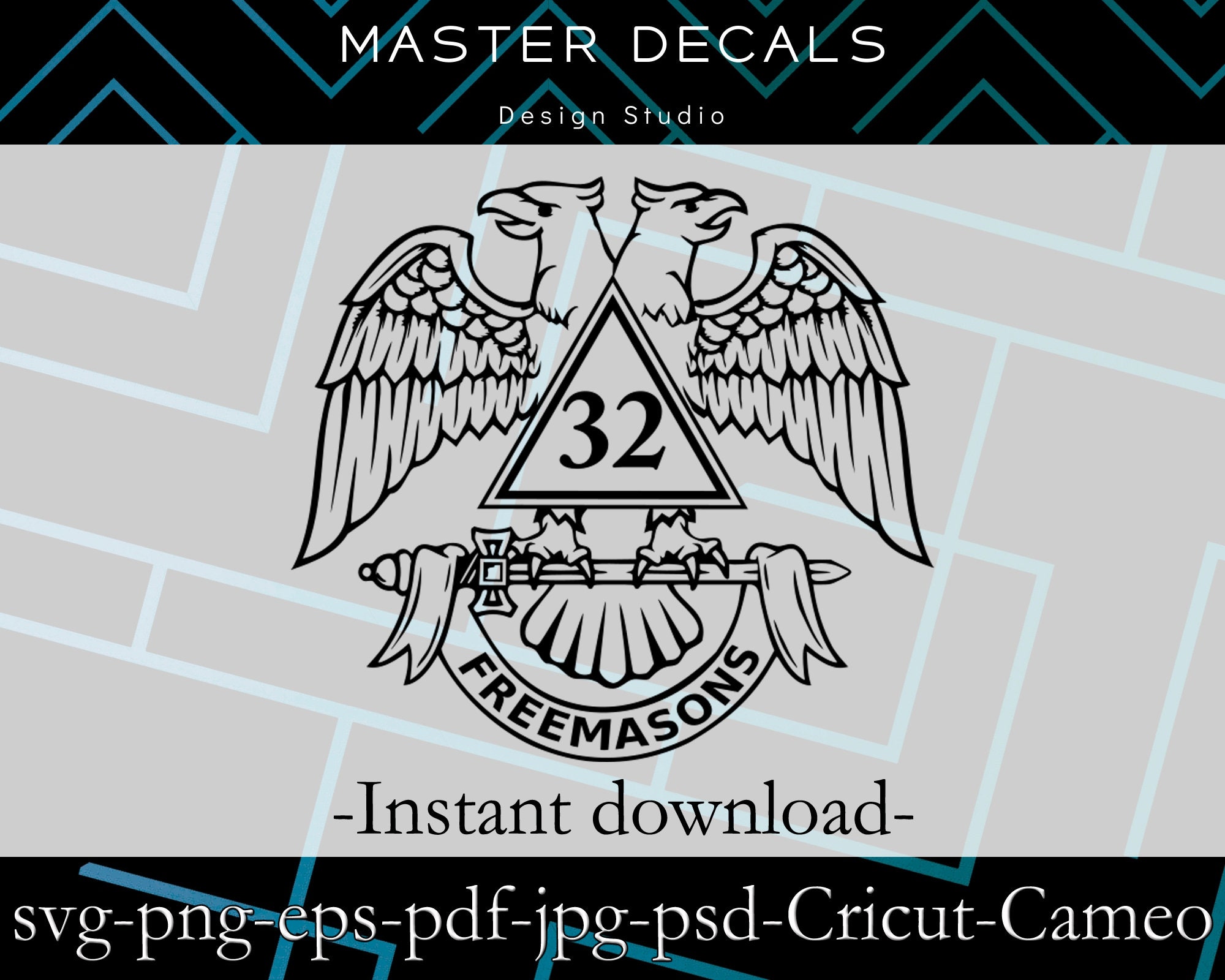 Masonic 32nd Degree Double Headed Eagle Design (digital Download) - Etsy
