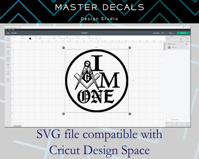 Digital Files: Freemason i Am One Text Design With - Etsy