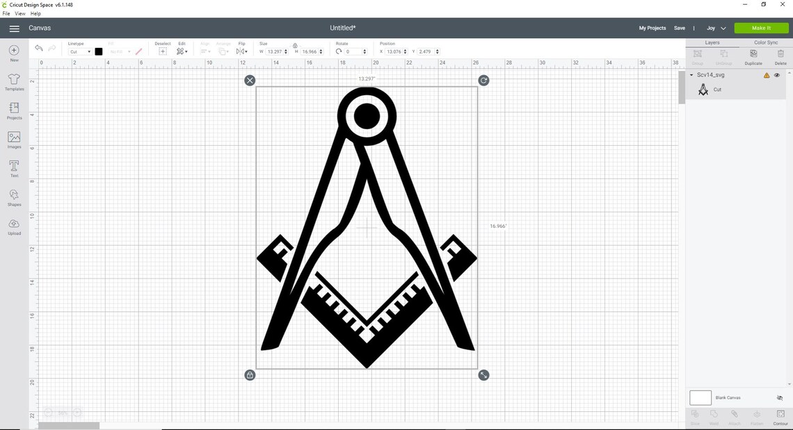 Freemason Square and Compasses Design: Masonic Symbol (digital Download ...