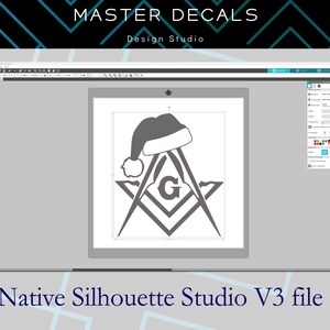 Digital Files: Santa Hat Freemasons Square and Compasses Masonic Design ...