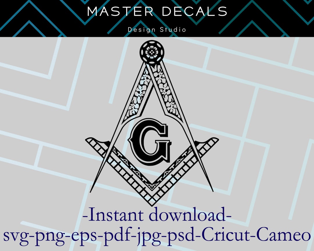 Digital Files: Freemasons Square and Compasses Masonic Symbol * Cricut ...