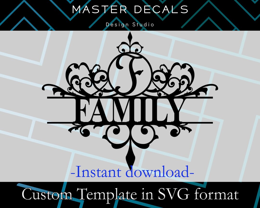 Monogram Family Template - SVG Vector File. Digital Instant Download ...