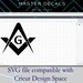 Digital Files: Freemason Simple Square and Compasses Design (ver.5)-svg ...