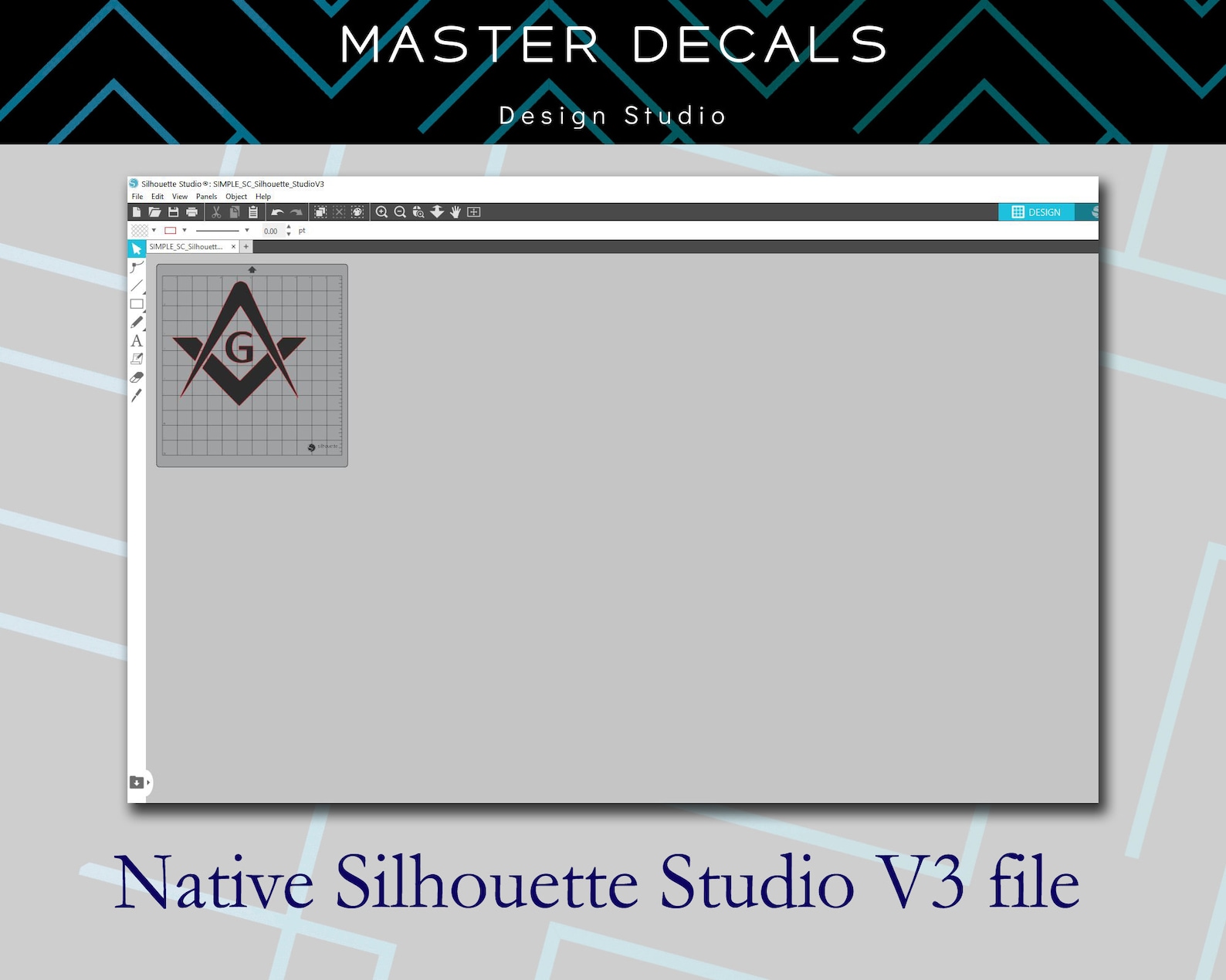 Digital Files: Freemason Simple Square and Compasses Design | Etsy Canada