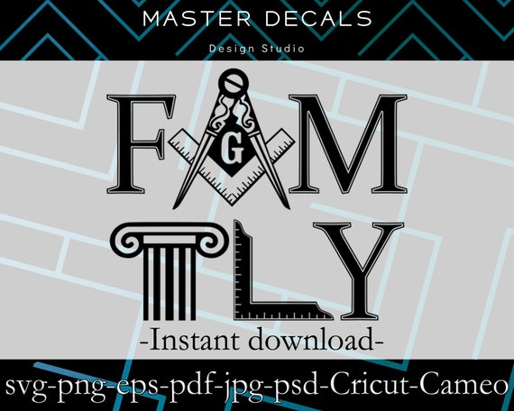 Digital Files: Freemason family Text Design With - Etsy