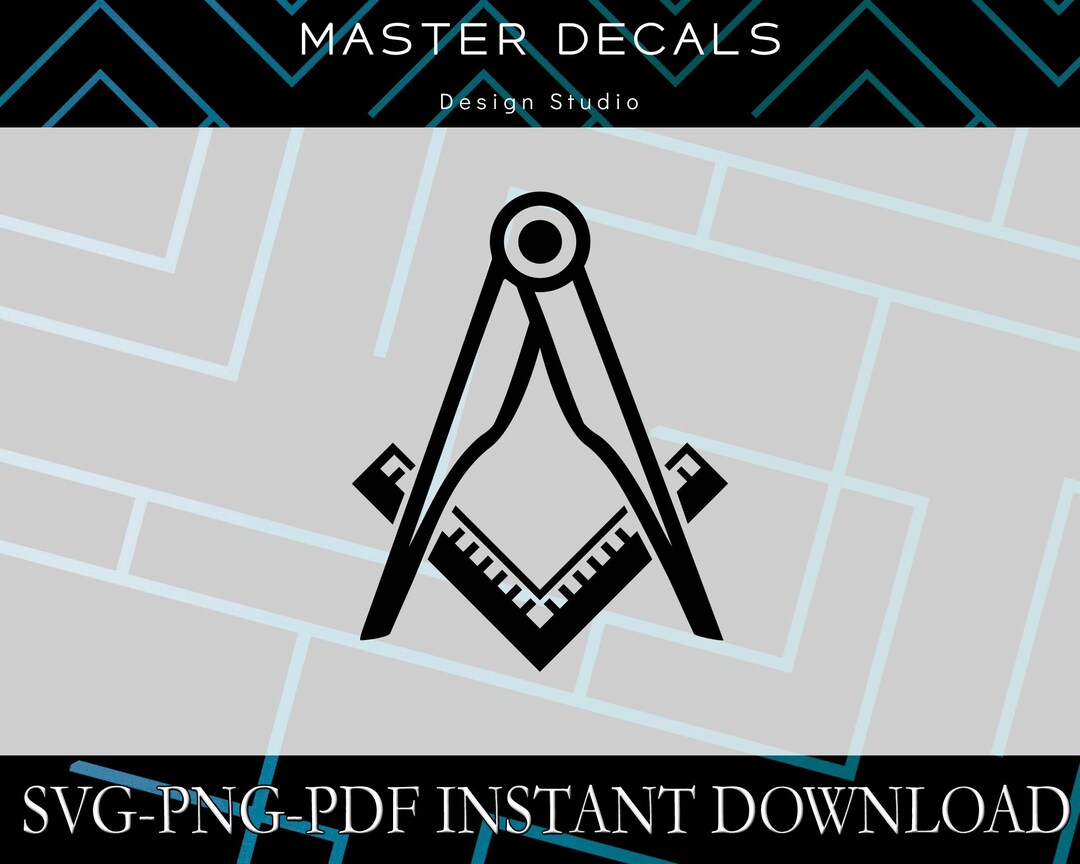 Freemason Square and Compasses Design: Masonic Symbol (digital Download ...