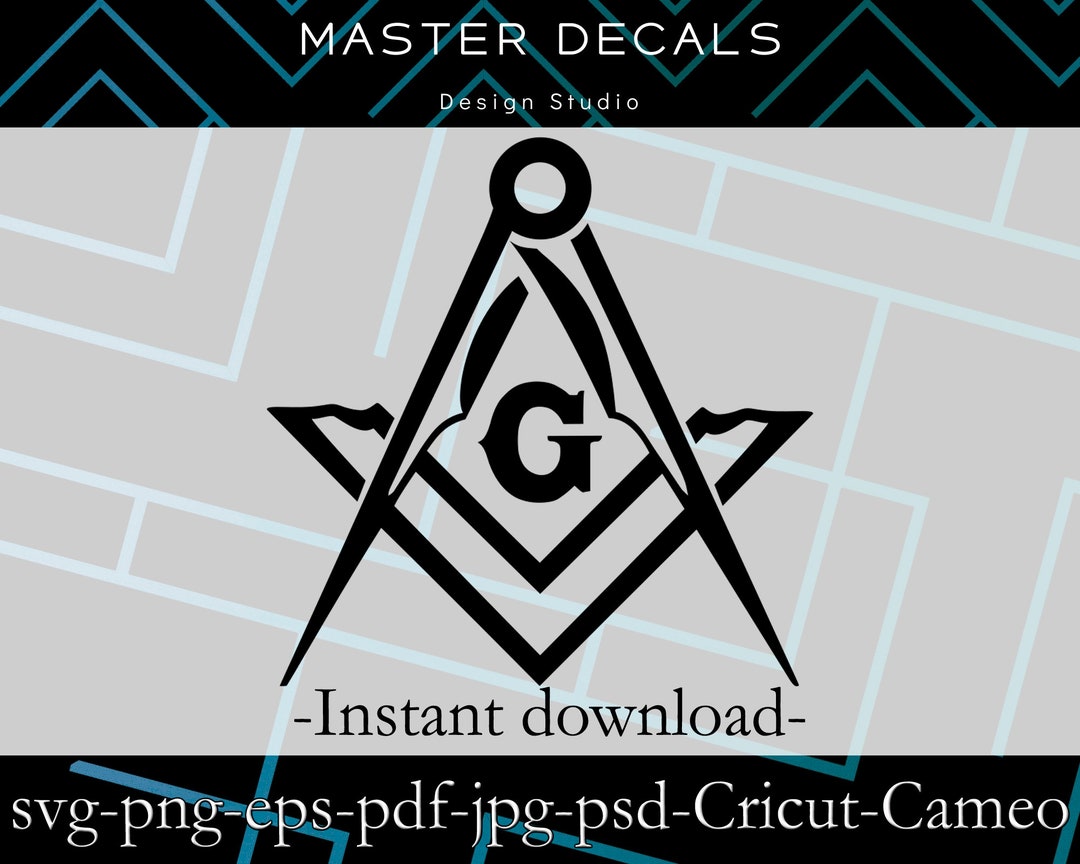 Freemason Square and Compasses Design: SVG, Cricut, Silhouette (digital ...