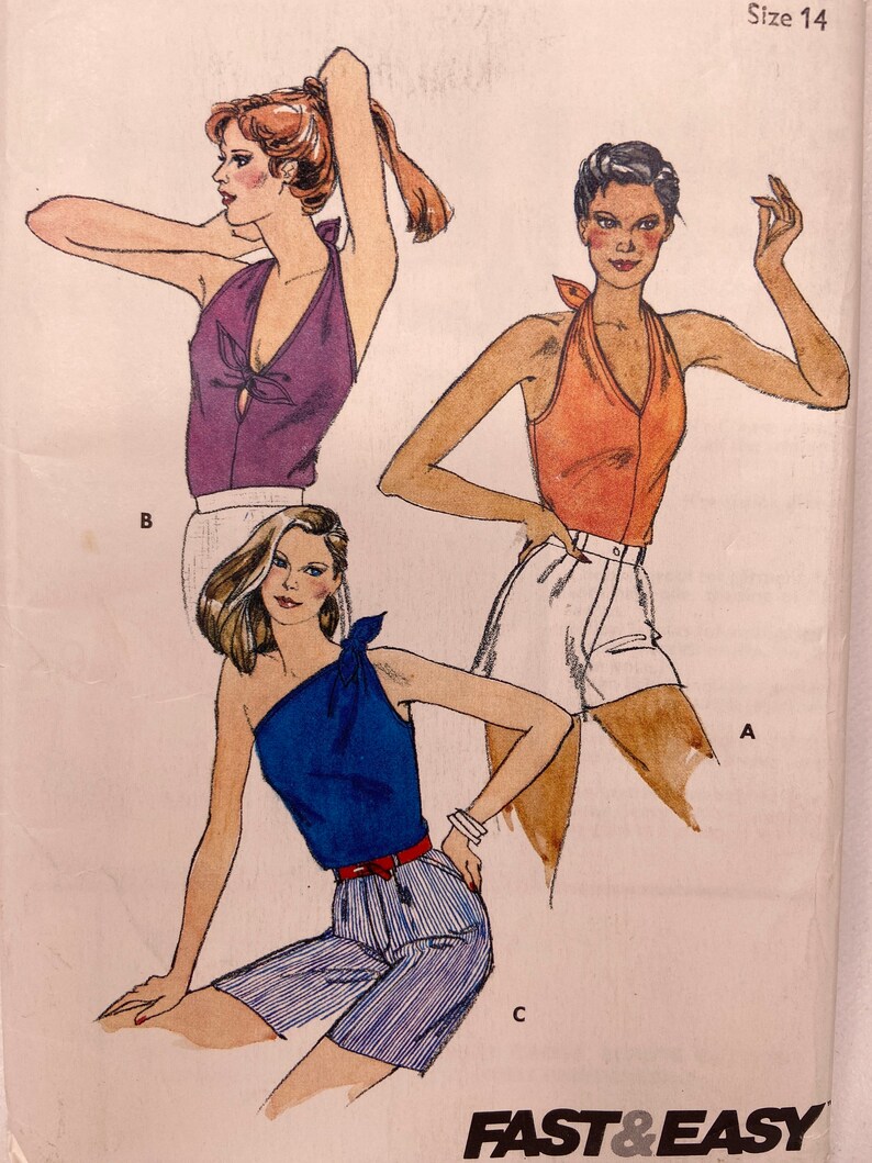 Kits & How To Sewing halterneck or one shoulder top Butterick 3181 ...