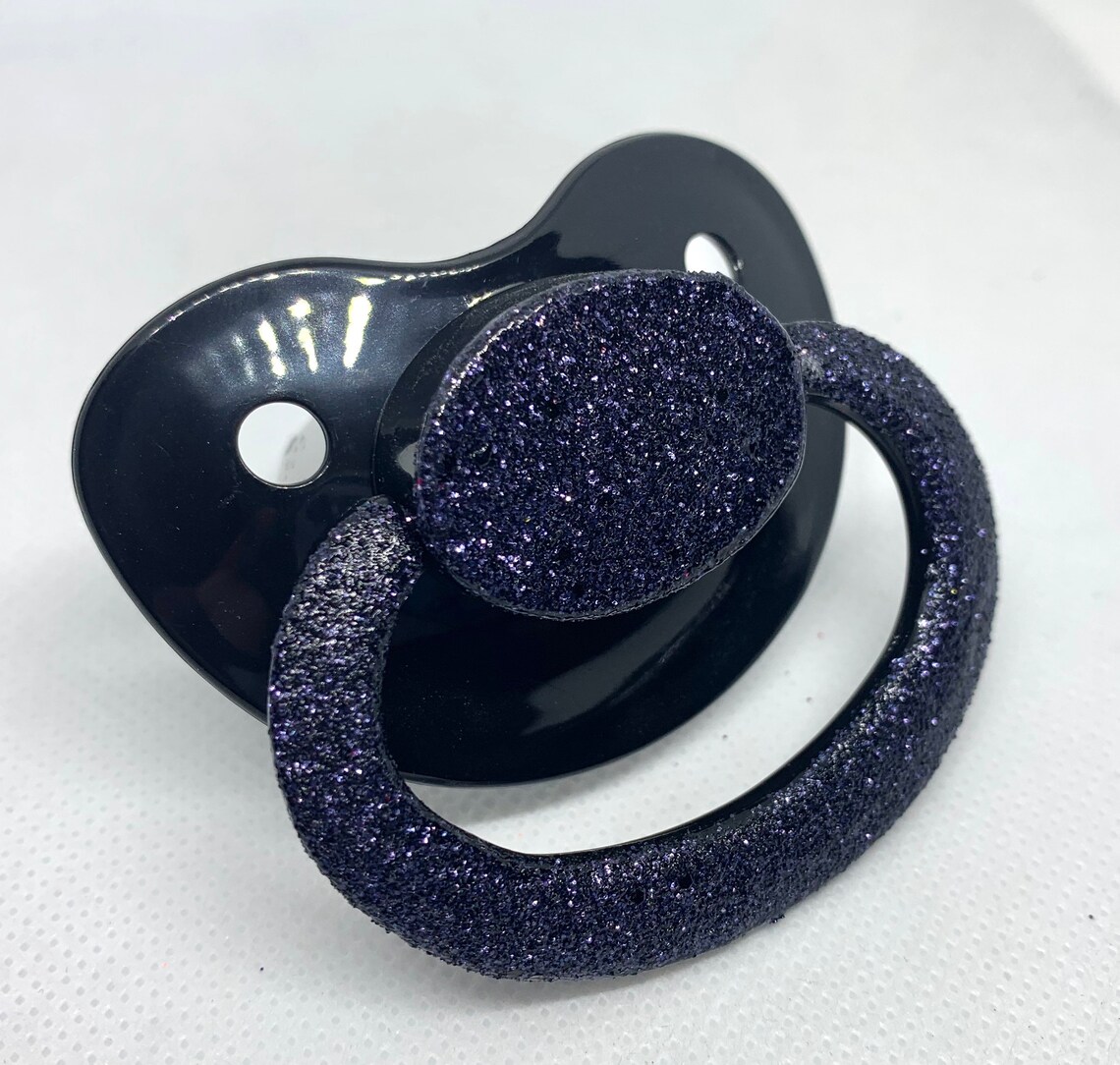 Black glitter paci adult paci adult pacifier abdl adult | Etsy