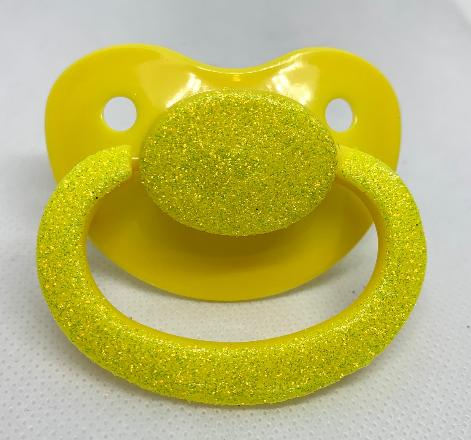 Yellow Glittered Adult Pacifier Adult Paci Deco Pacifier - Etsy