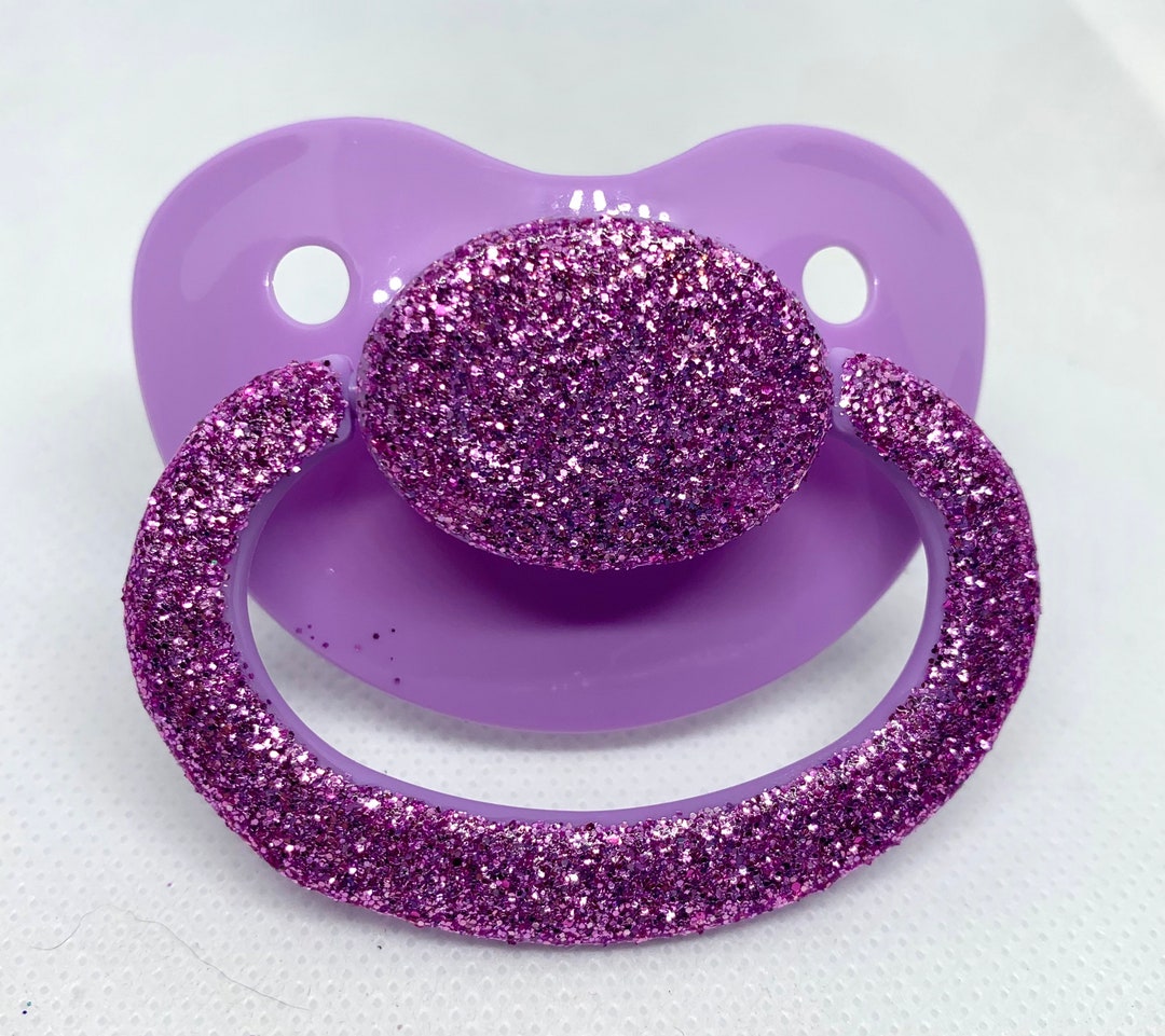 Purple Glitter Paci, Adult Pacifier, Adult Paci, Abdl, Abdl Pacifier ...