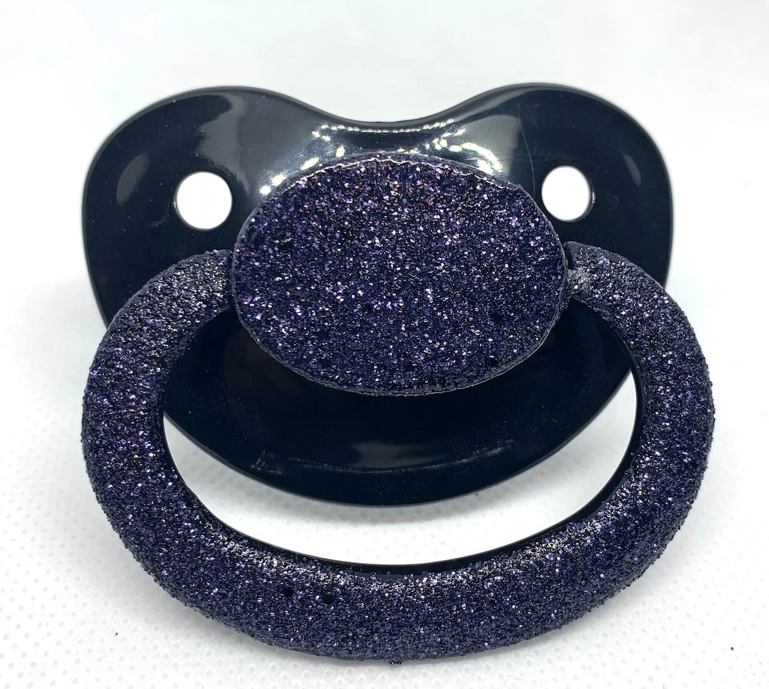 Black Glitter Paci, Adult Paci, Adult Pacifier, Abdl, Adult Baby ...