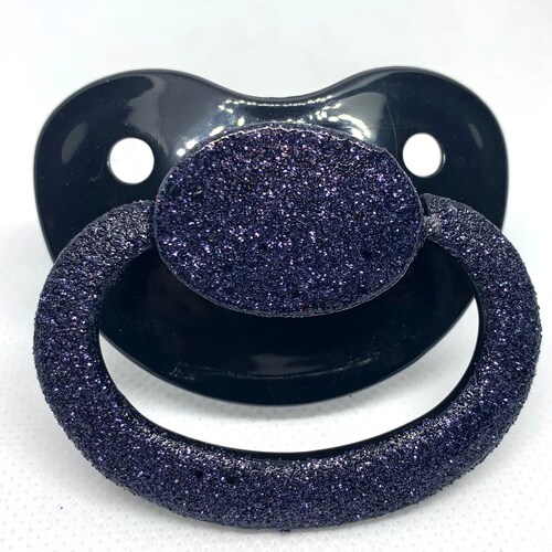 Black Glitter Paci Adult Paci Adult Pacifier Abdl Adult | Etsy