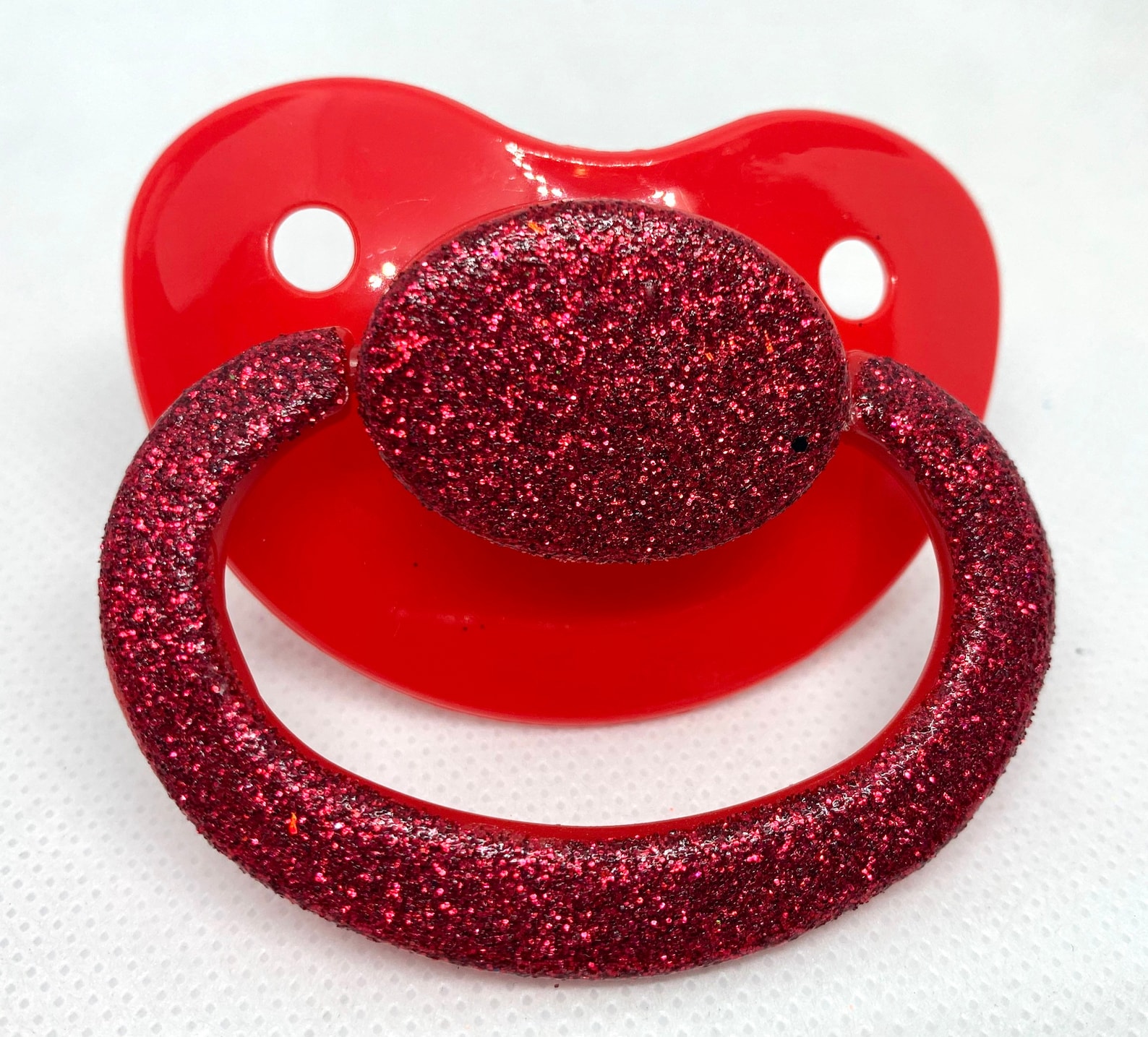 Red Glitter Adult Pacifier Adult Paci Custom Paci Abdl - Etsy