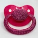Pink Glittered Adult Pacifier Adult Paci Custom Pacifier - Etsy