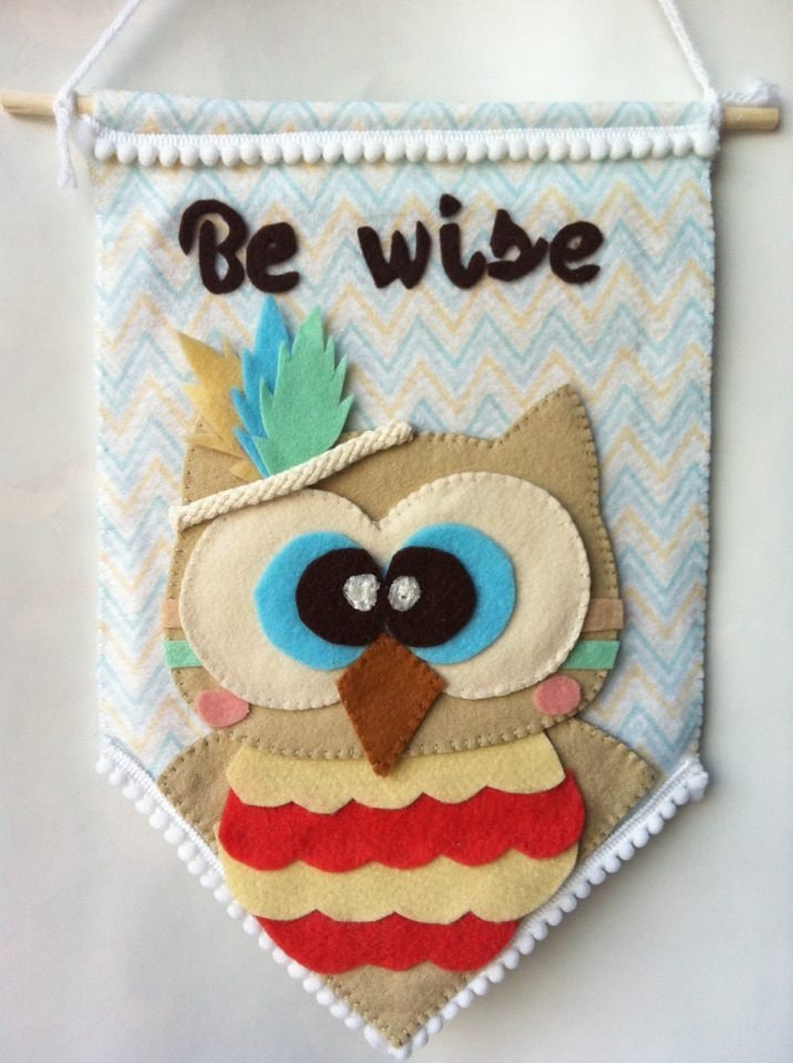 Tribal Animals, Wall Banner, Felt Banner, Wall Hanging, Nursery ...