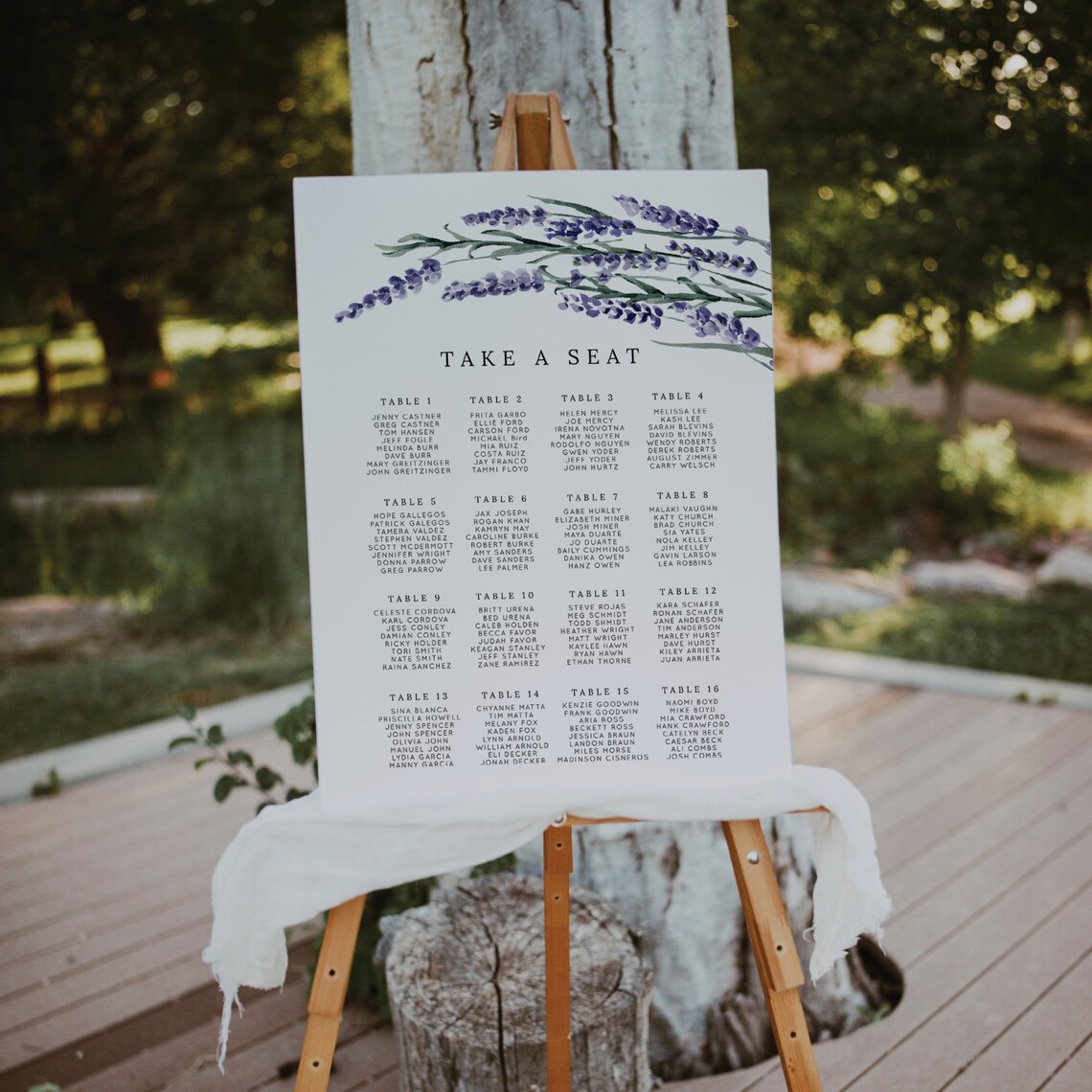 Lavender | Seating Chart; Wedding Seating Chart; Seating Chart ...