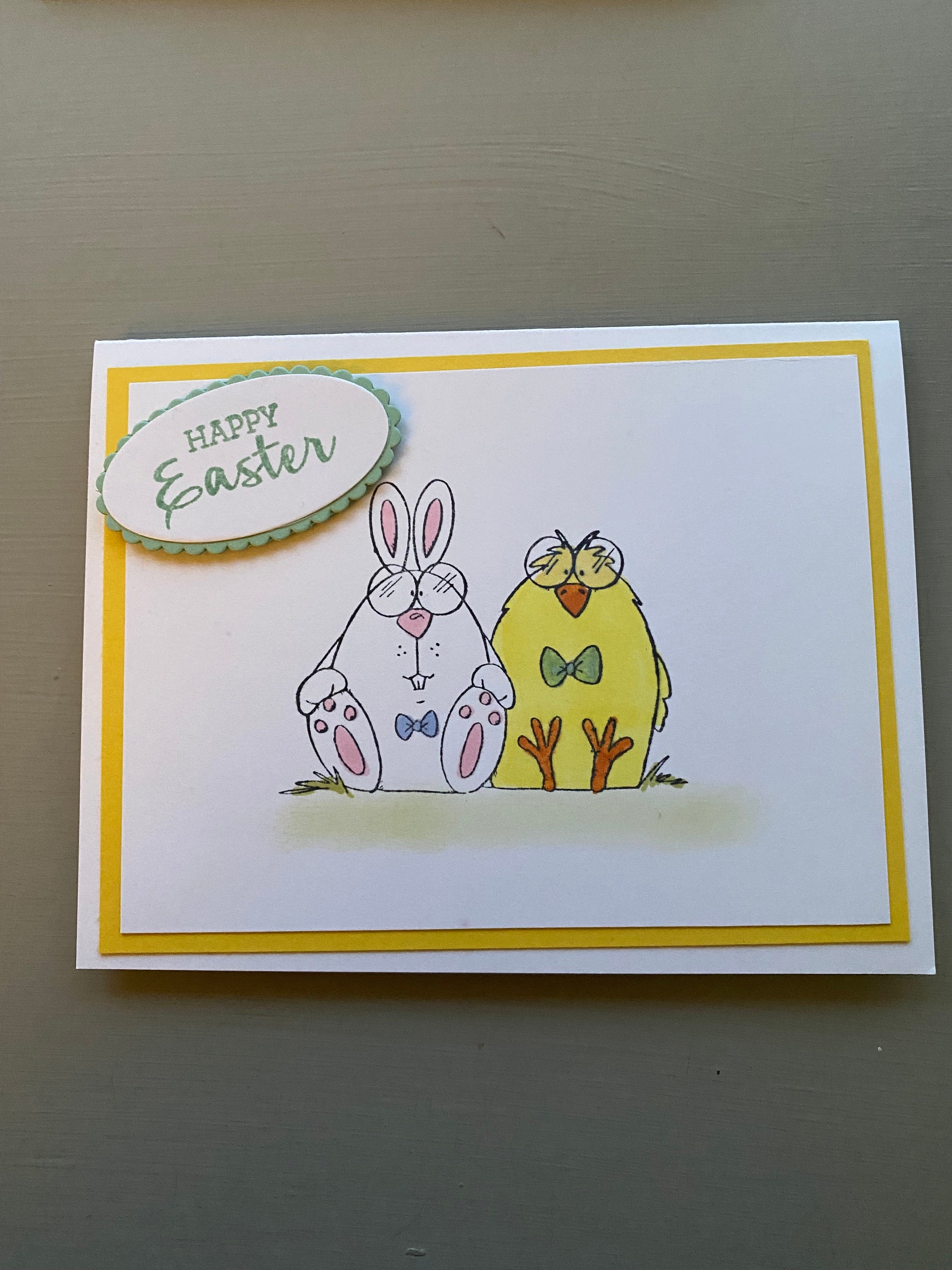Set of 4 Cards With Envelopes, Easter, Happy Easter, Spring, Greeting ...
