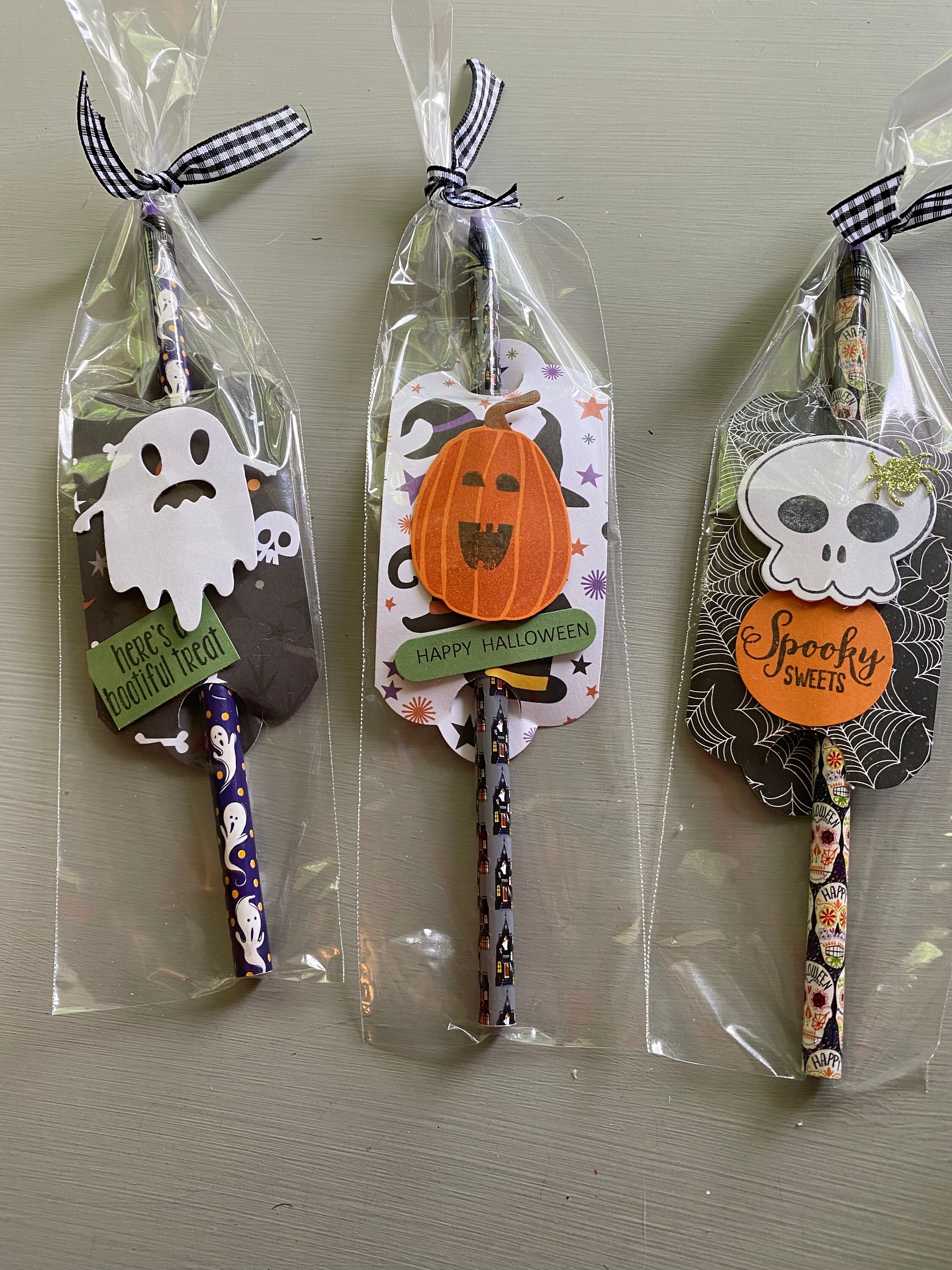 Pencil Treats, Halloween, Ghost, Pumpkin, Skeleton, Teacher Gift ...