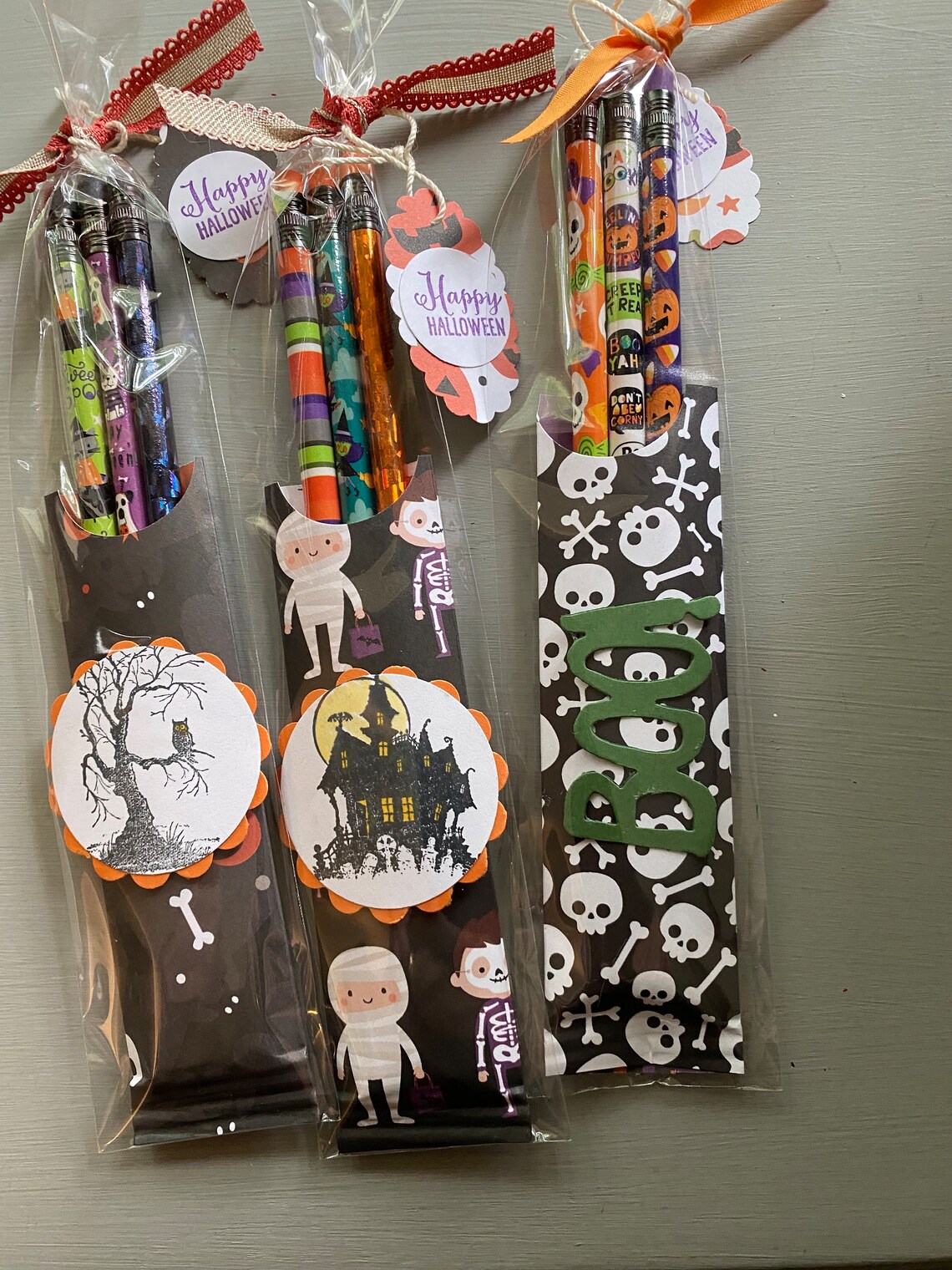 Package of 3 Halloween Pencil Treats, Pencils Included. Trick or Treat ...