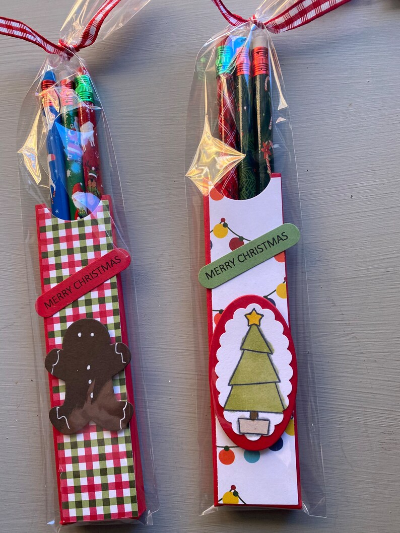 Package 3 Christmas Pencil Treats With Pencils Included - Etsy UK