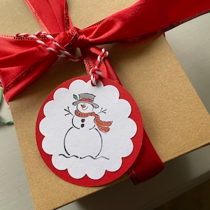 Christmas Gift Tags Handmade, Snowman, Gift Tags, Tags, Handmade ...