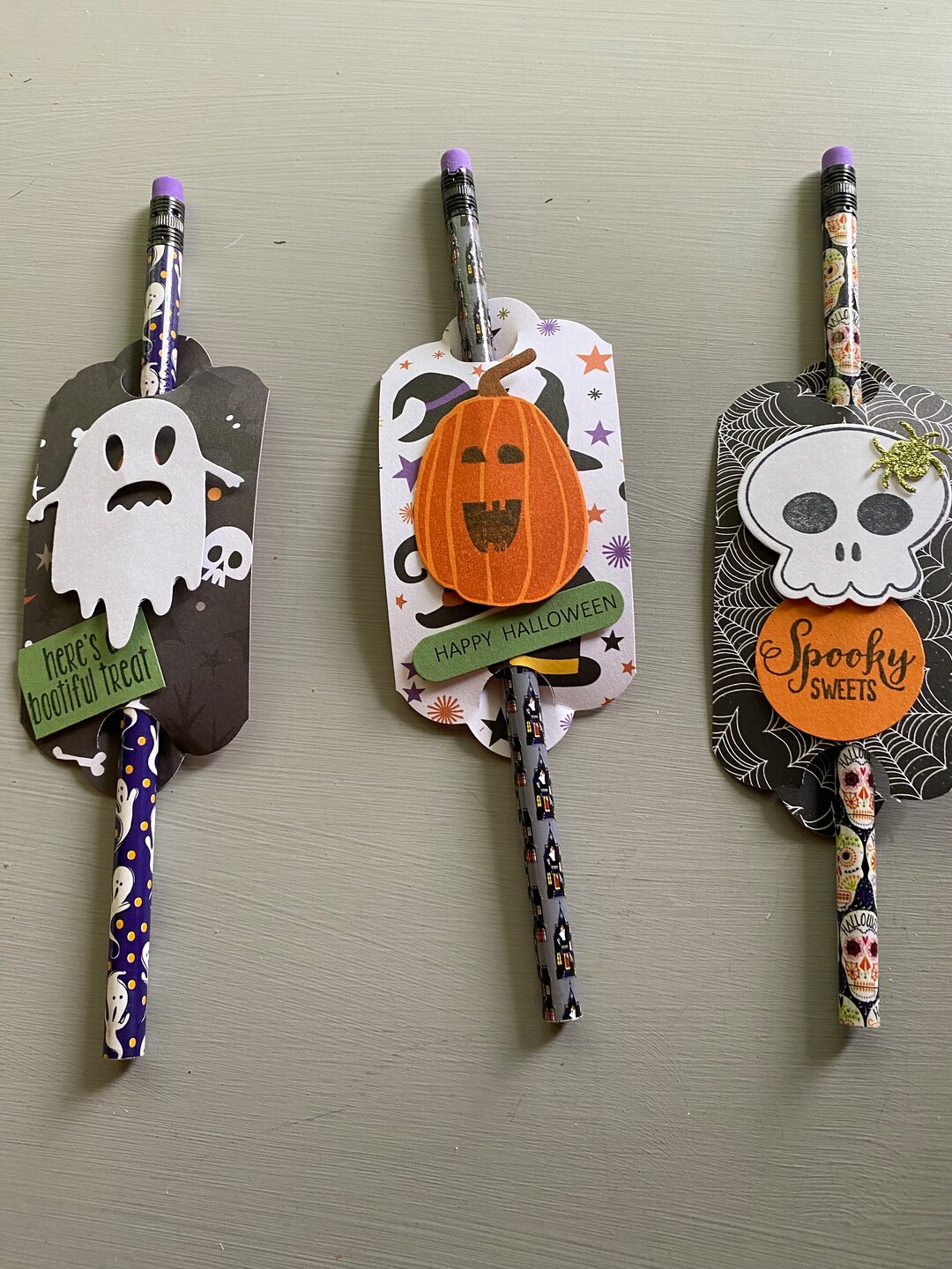 Pencil Treats, Halloween, Ghost, Pumpkin, Skeleton, Teacher Gift ...