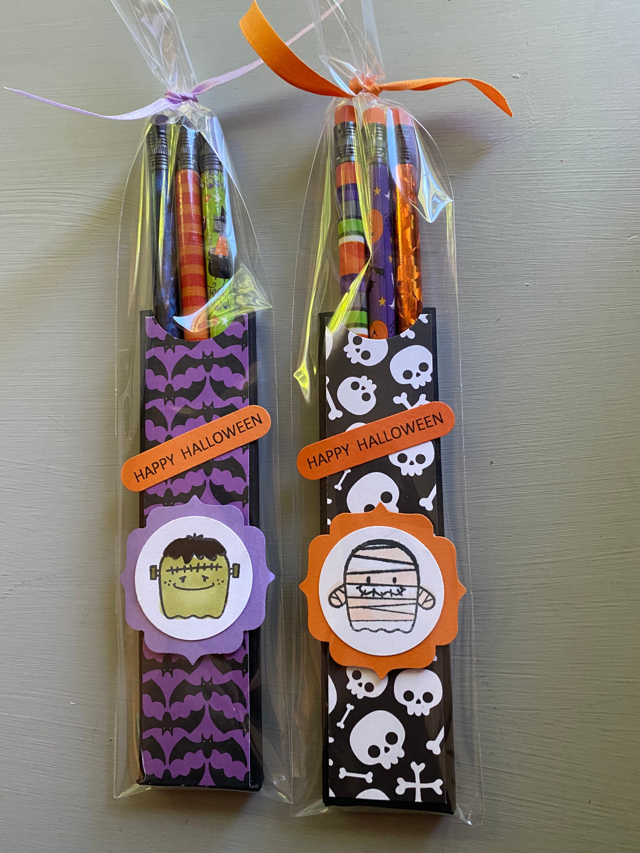 Package of 3 Halloween Pencil Treats Pencils Included Trick - Etsy